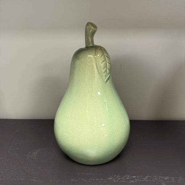 Sage Green Ceramic Pear Ornament Ex-display - Fellini Home
