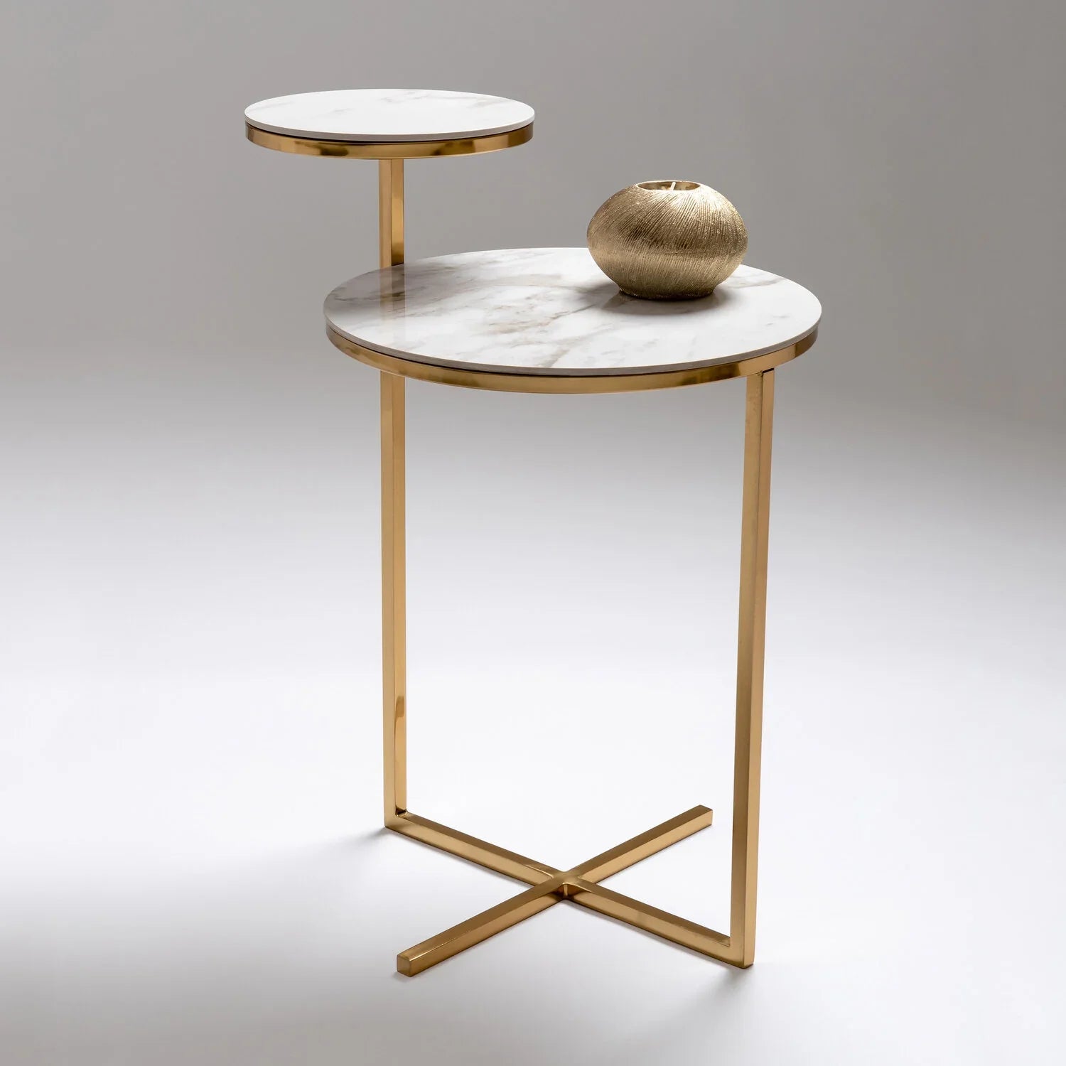 Centrepiece Cruz Side Table (Brushed Brass) – Fellini Home